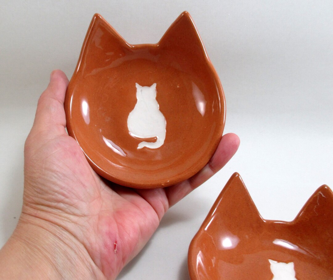 Cat Small Plate, Cat Ring Dish, Cat Tea Spoon Rest, Ceramic Cat Dish ...