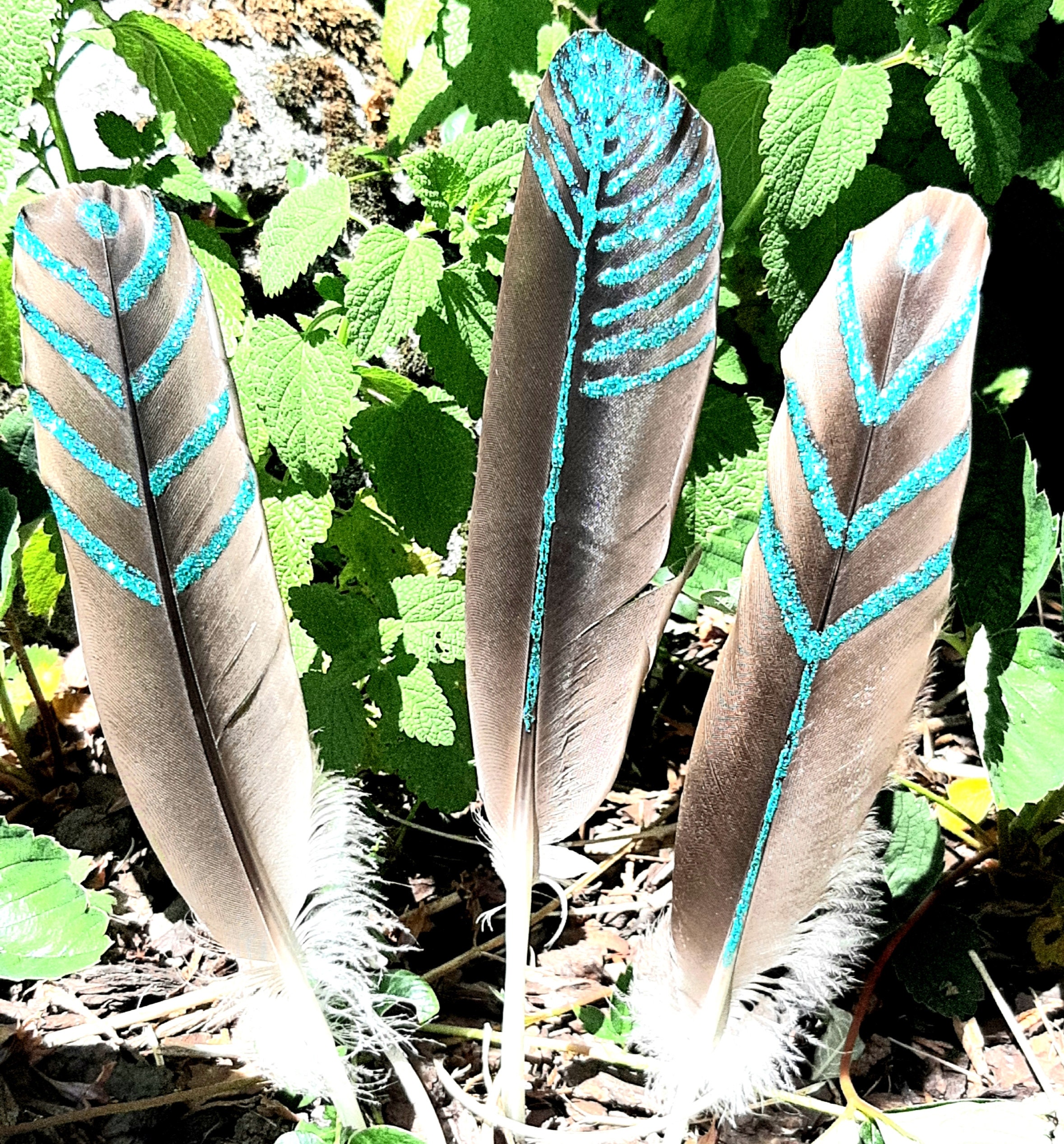 Painted Feathers Wish Feathers Spell Feathers Feathers - Etsy UK