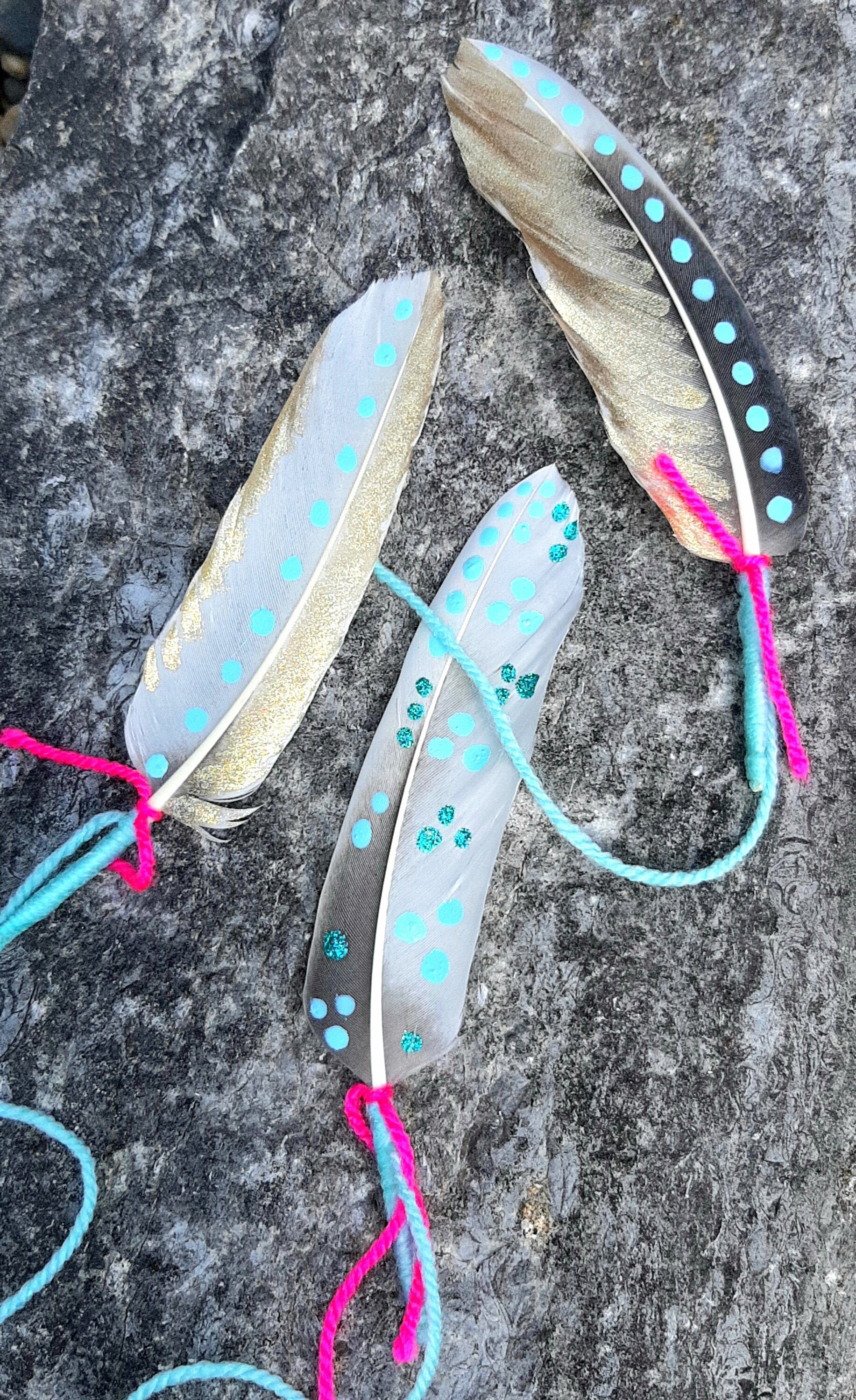 Painted Feathers Wish Feathers Spell Feathers Feathers - Etsy UK