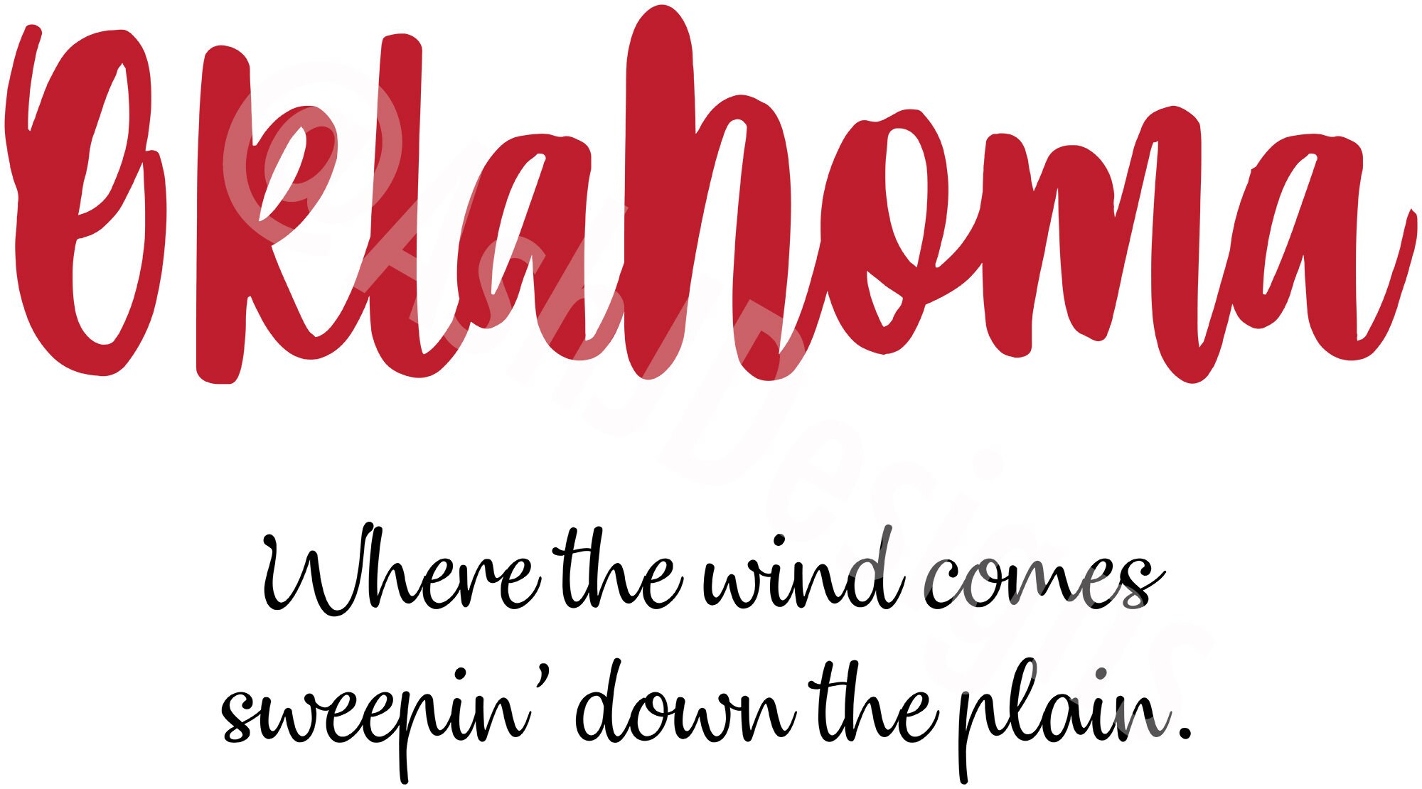 Oklahoma Where the Wind **DIGITAL Download** Oklahoma SVG, Wind Plains ...