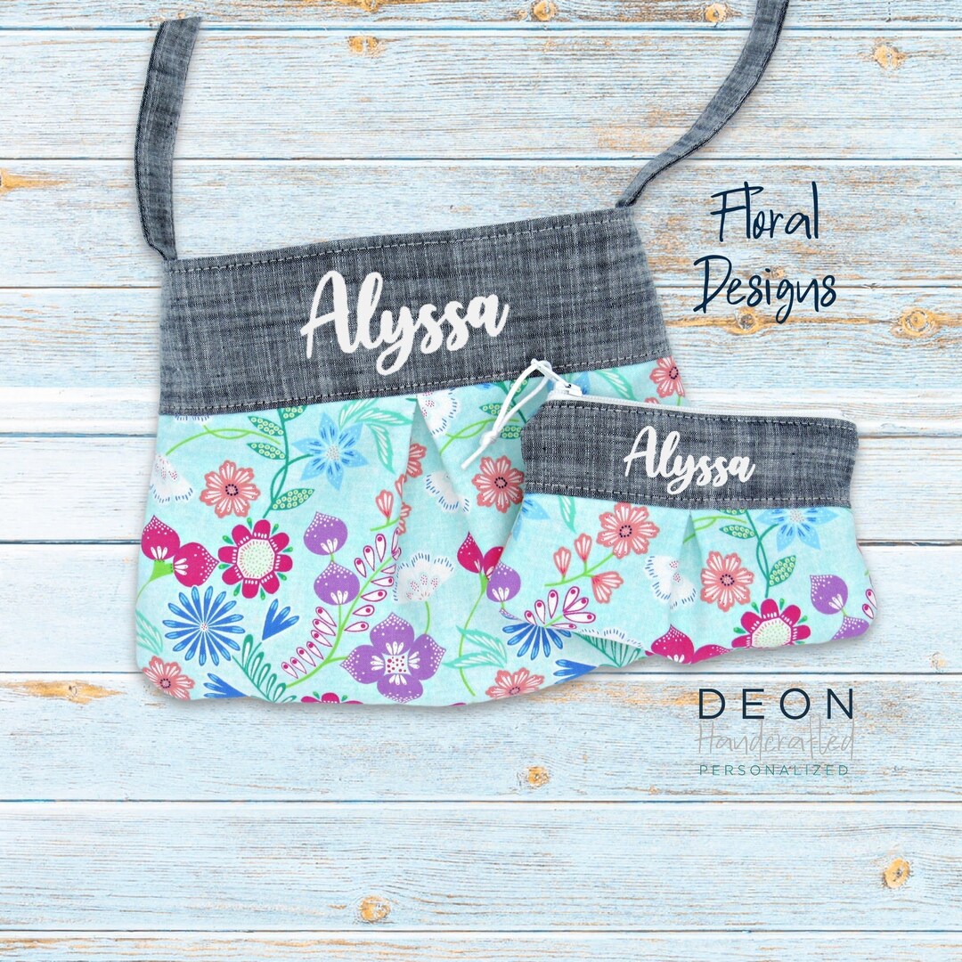Personalized Little Girls Purse and Wallet Gift Set, Toddler Purse ...