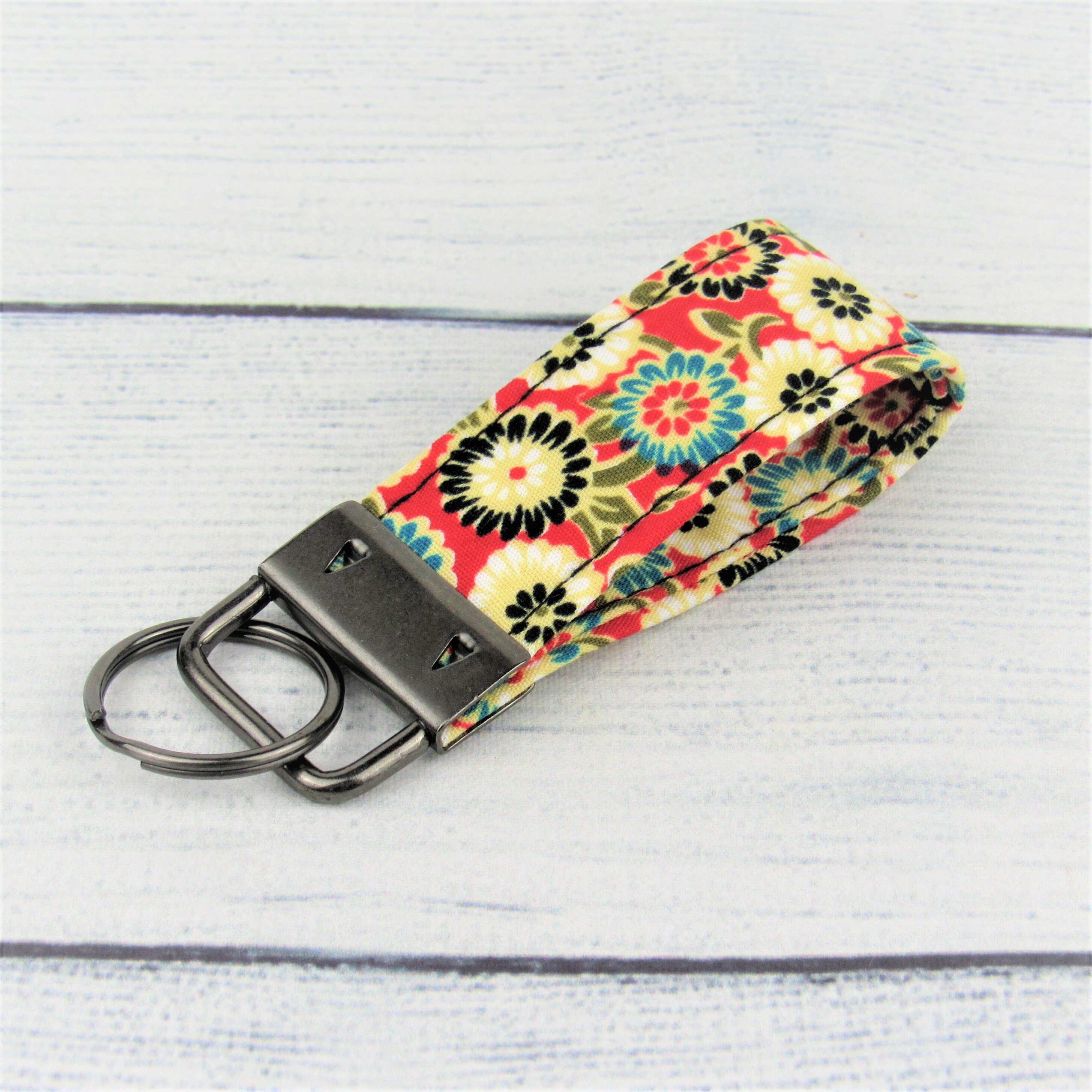 READY TO SHIP Mini Key Fob Floral Keychain Fob Finger Fob - Etsy
