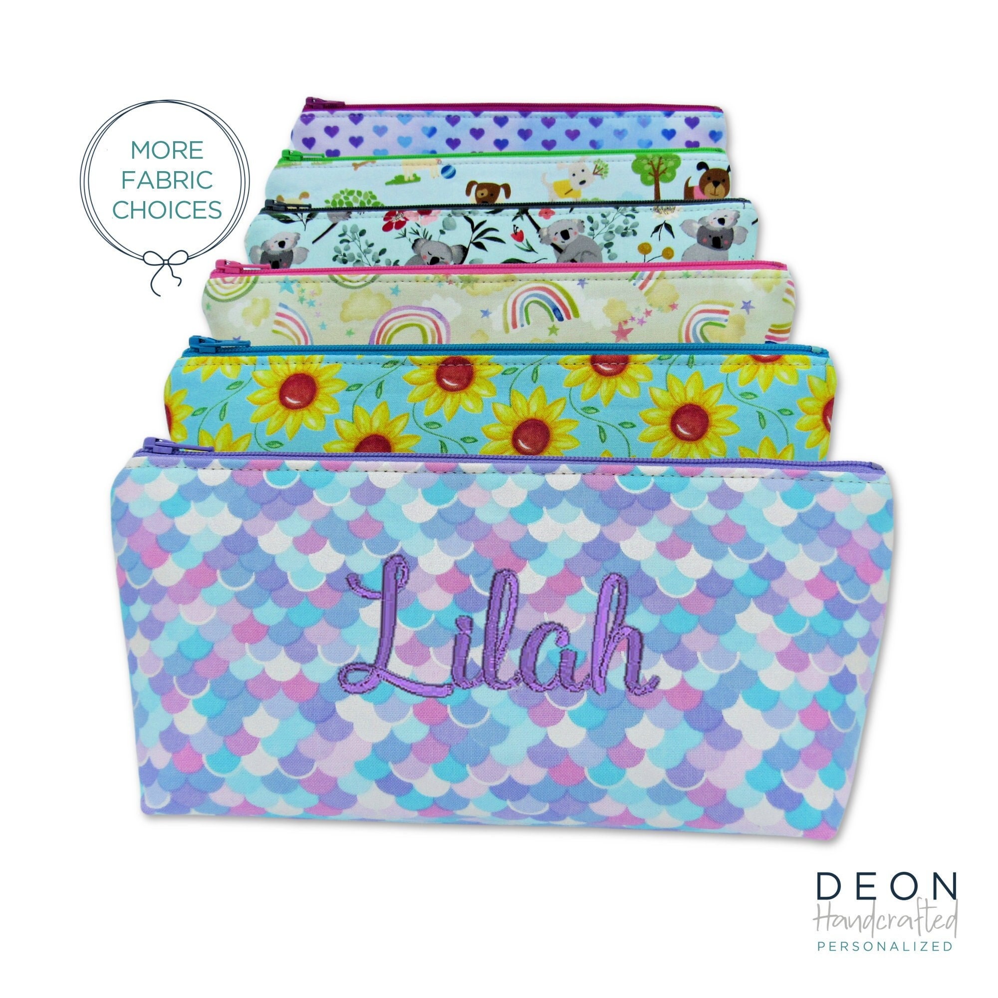 Personalized Pencil Pouch Kids Pencil Case Girls Zipper - Etsy