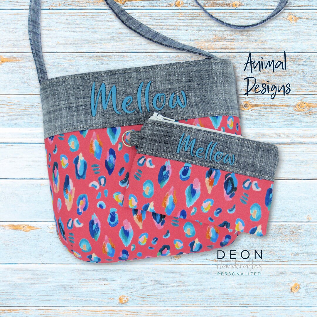 Personalized Girls Purse and Wallet Gift Set, Monogrammed Crossbody Bag ...