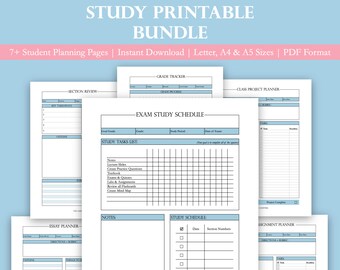 Study Time Tracker Fillable Printable PDF (Download Now) - Etsy