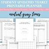 Student Printable Planner Undated | College Student Planner | Academic ...