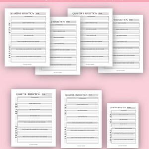 Quarterly Goal Review Printable Worksheets | Quarterly Review Printable ...