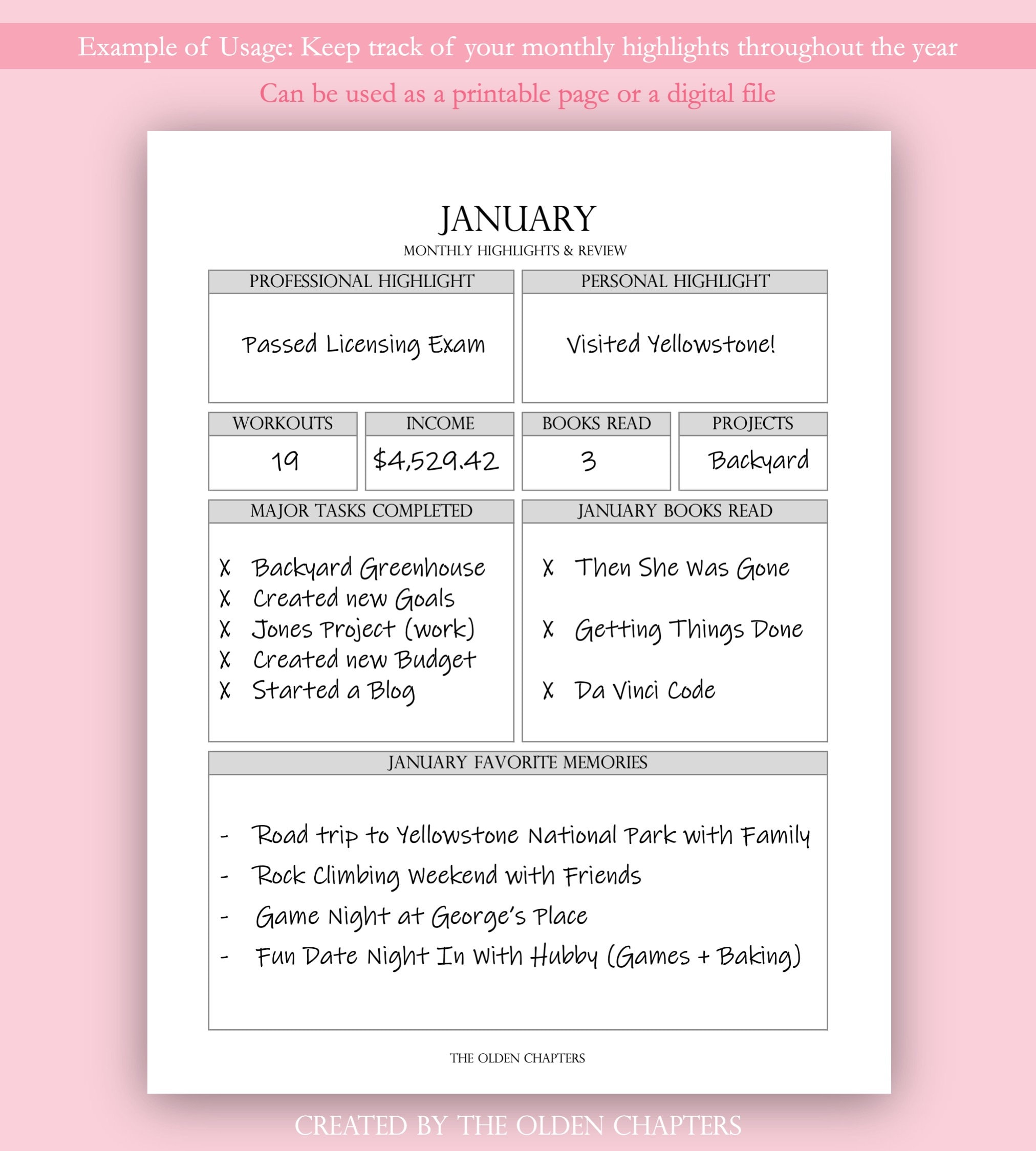 Quarter 1 Goal Printable Bundle Quarterly Goal Planner Digital Goal ...