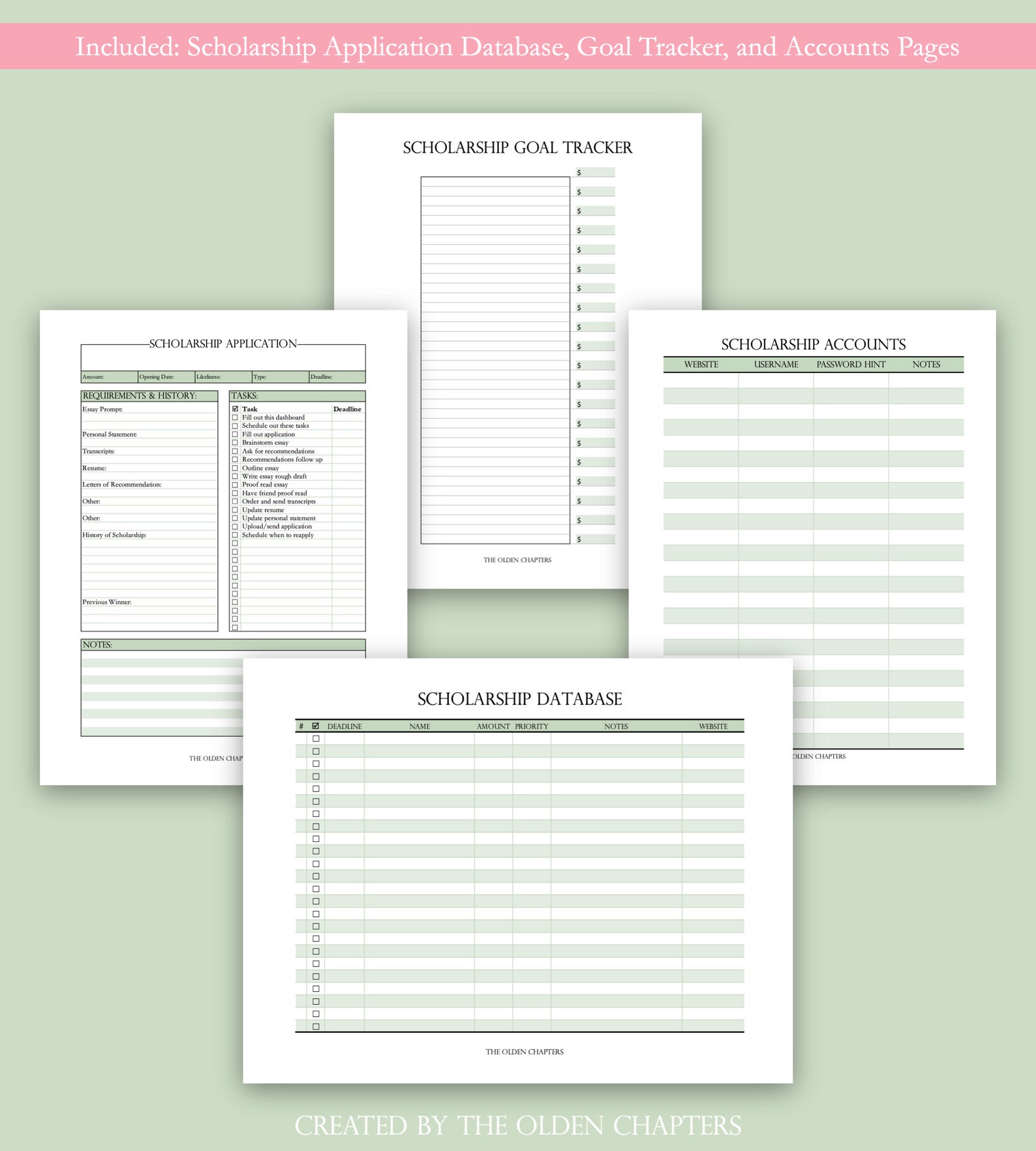 Student Financial Printable Bundle | Financial Planner | Budget Sheets ...
