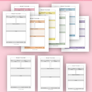 Project Planner Printable | Digital Project Planner | Project Planning ...