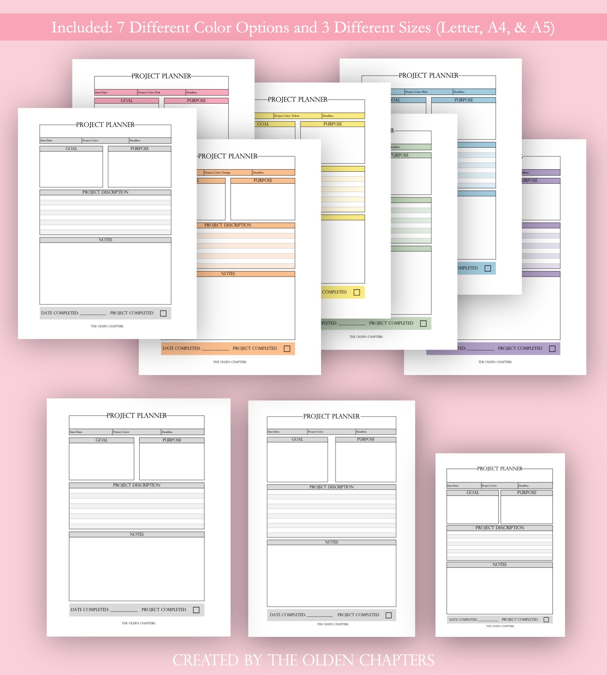 Project Planner Printable Digital Project Planner Project Planning ...