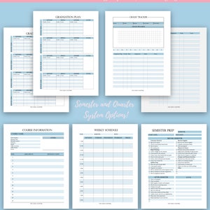 Student Printable Planner Undated | College Student Planner | Academic ...