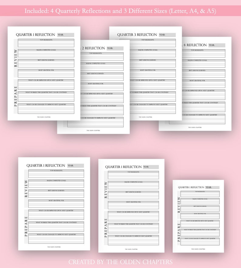 Goal Reflection Worksheet Printable Bundle | Goal Worksheet | Digital ...