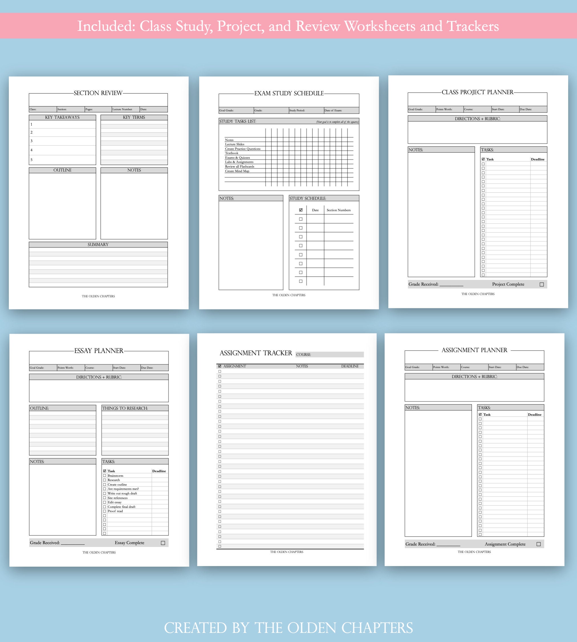 Neutral Printable Student Planner Undated | College Student Planner ...