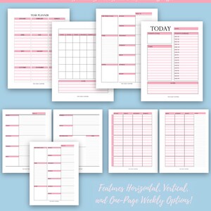 Student Printable Planner Undated | College Student Planner | Academic ...