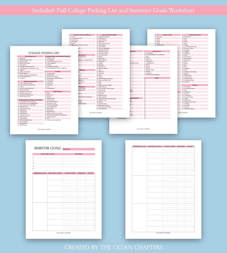Back to School Workbook Bundle | Student Printable | College Homework ...