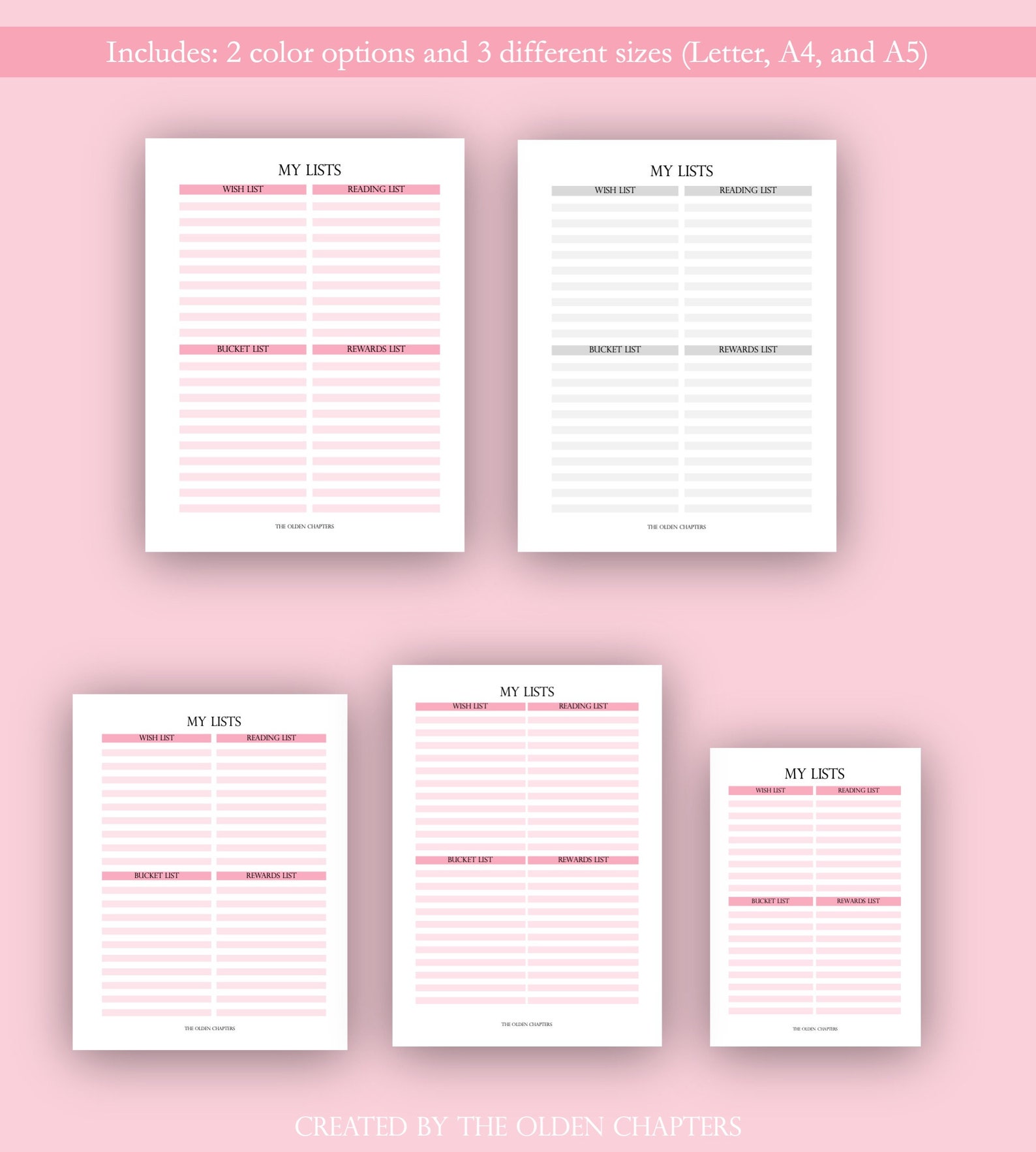 Printable Lists Planner Page Planner Printable Personal - Etsy