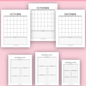 Quarter 4 Goal Printable Bundle | Quarterly Goal Planner | Digital Goal ...