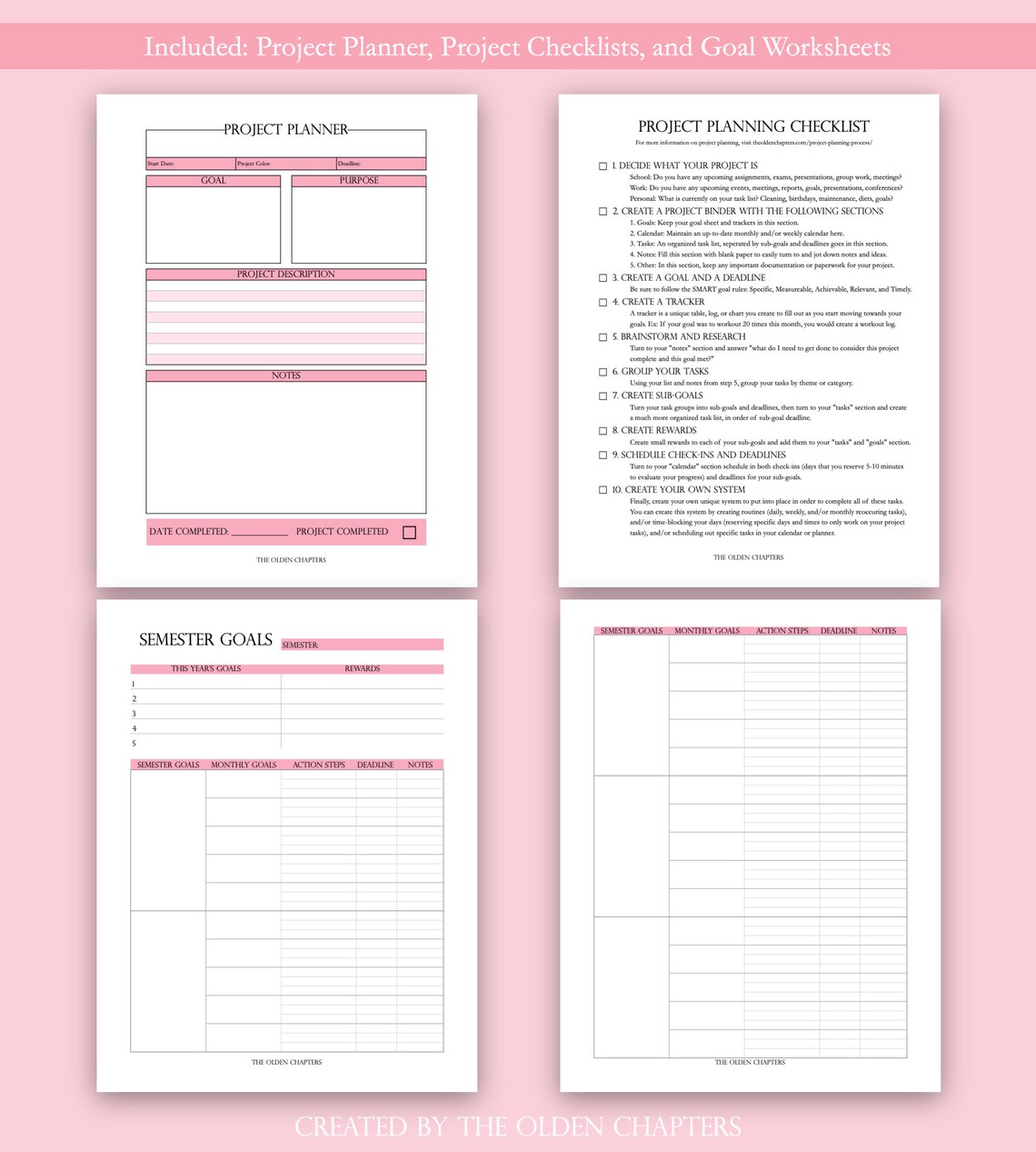 Personal Development Printable Bundle Goal Planner Goal Worksheet A5 ...