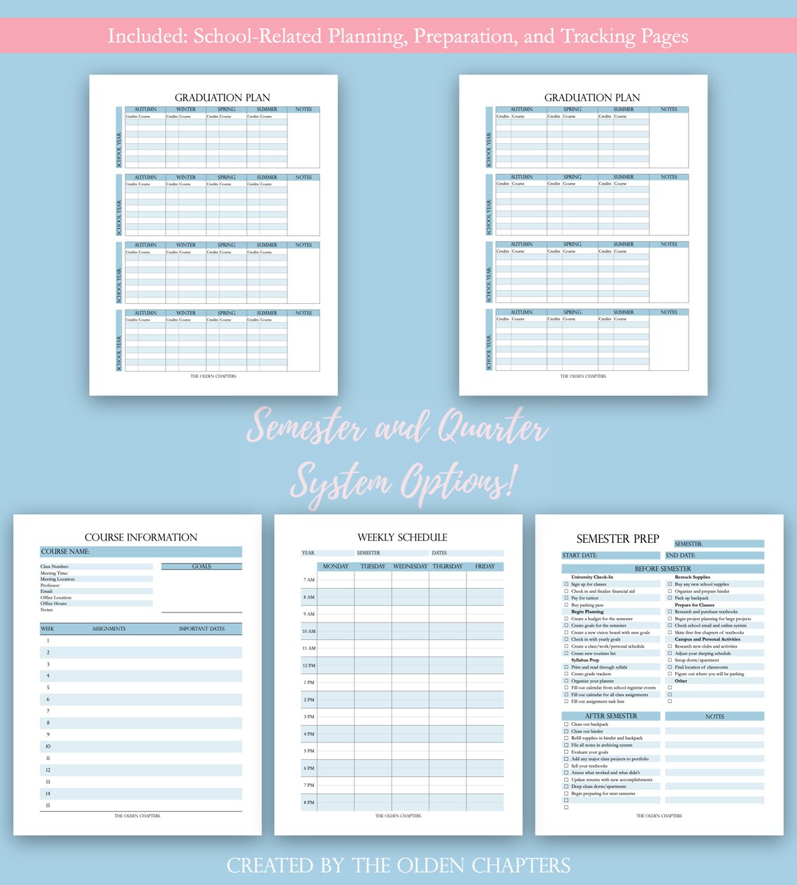 Back to School Workbook Bundle | Student Printable | College Homework ...