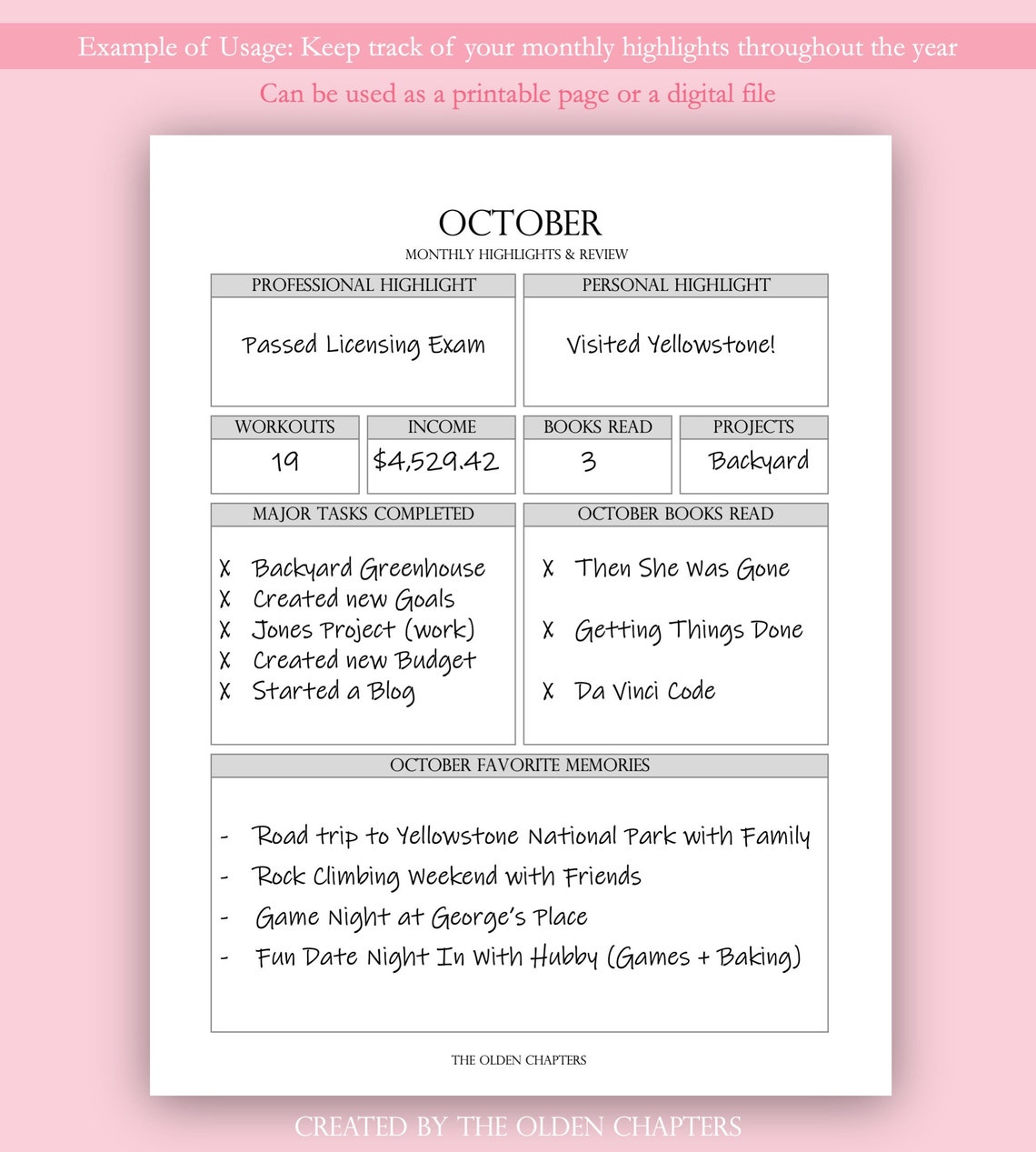 Quarter 4 Goal Printable Bundle | Quarterly Goal Planner | Digital Goal ...