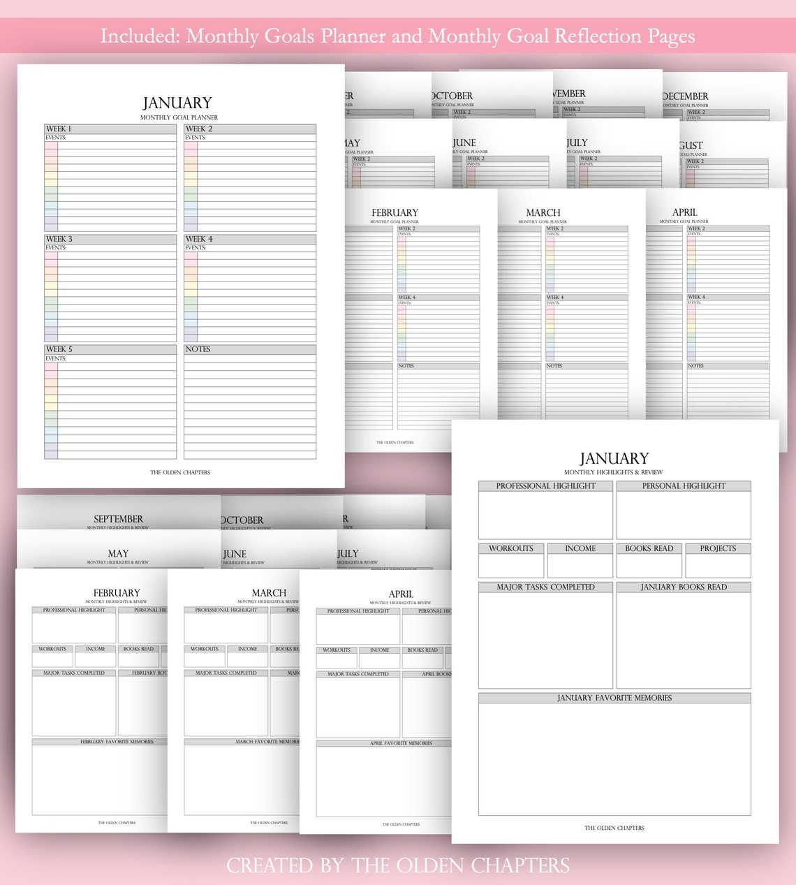 Undated Goal Printable Planner Goal Planner Printable Goal - Etsy