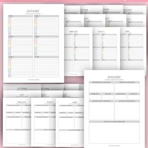 Undated Goal Printable Planner | Goal Planner Printable | Goal Tracker ...