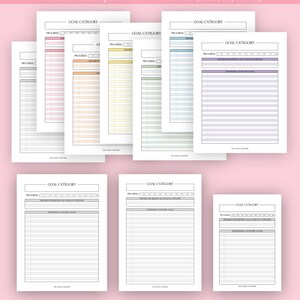 Goal Category Planner Printable Page | Goal Printable | Goal Setting ...
