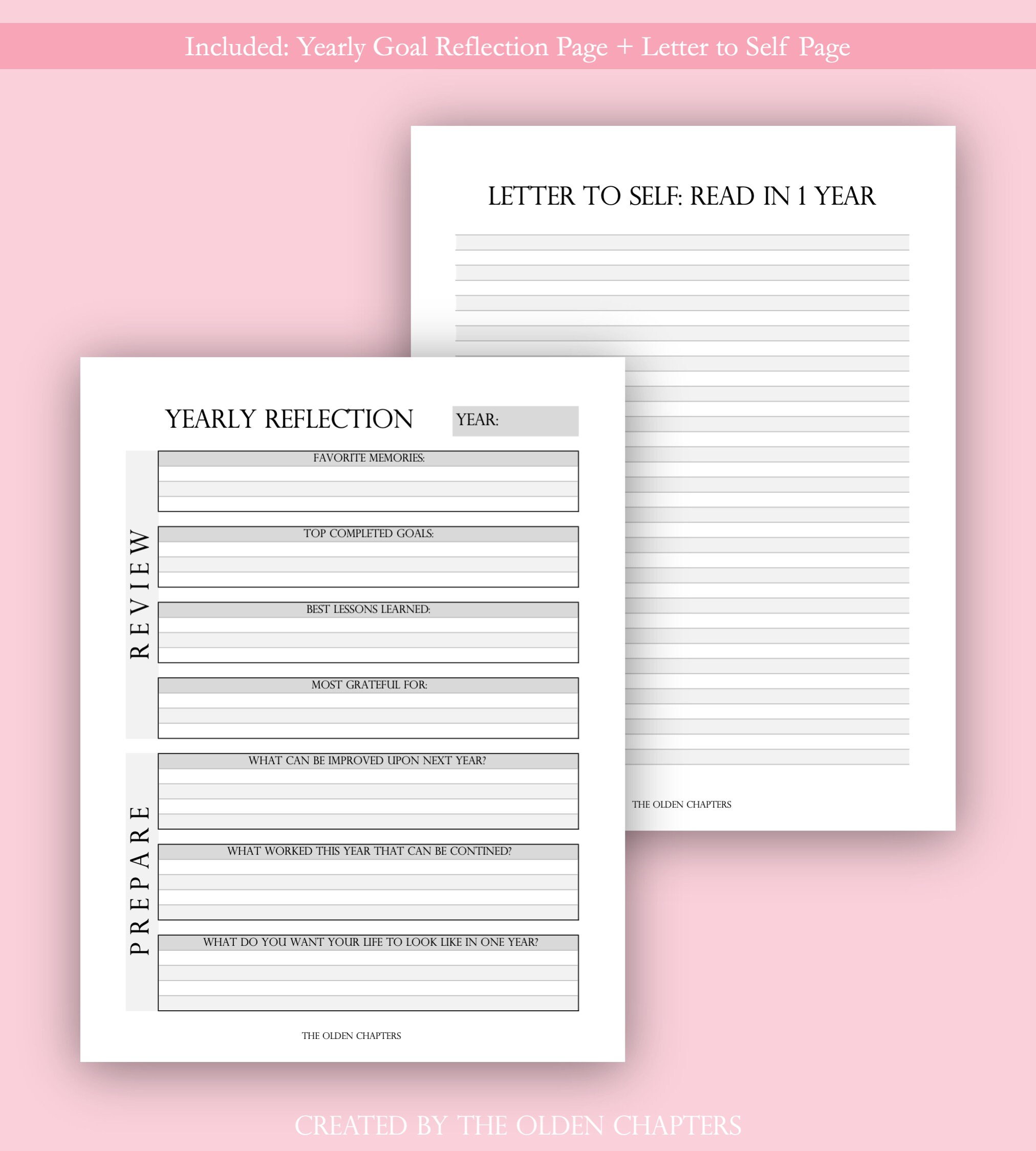 Goal Reflection Worksheet Printable Bundle | Goal Worksheet | Digital ...