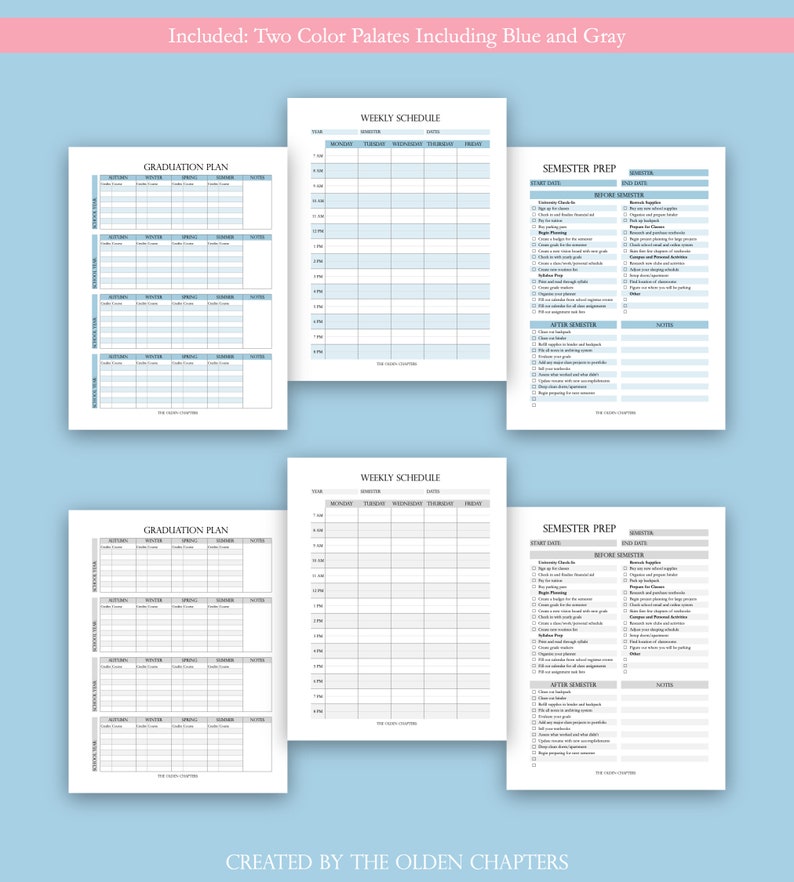 Back to School Workbook Bundle | Student Printable | College Homework ...