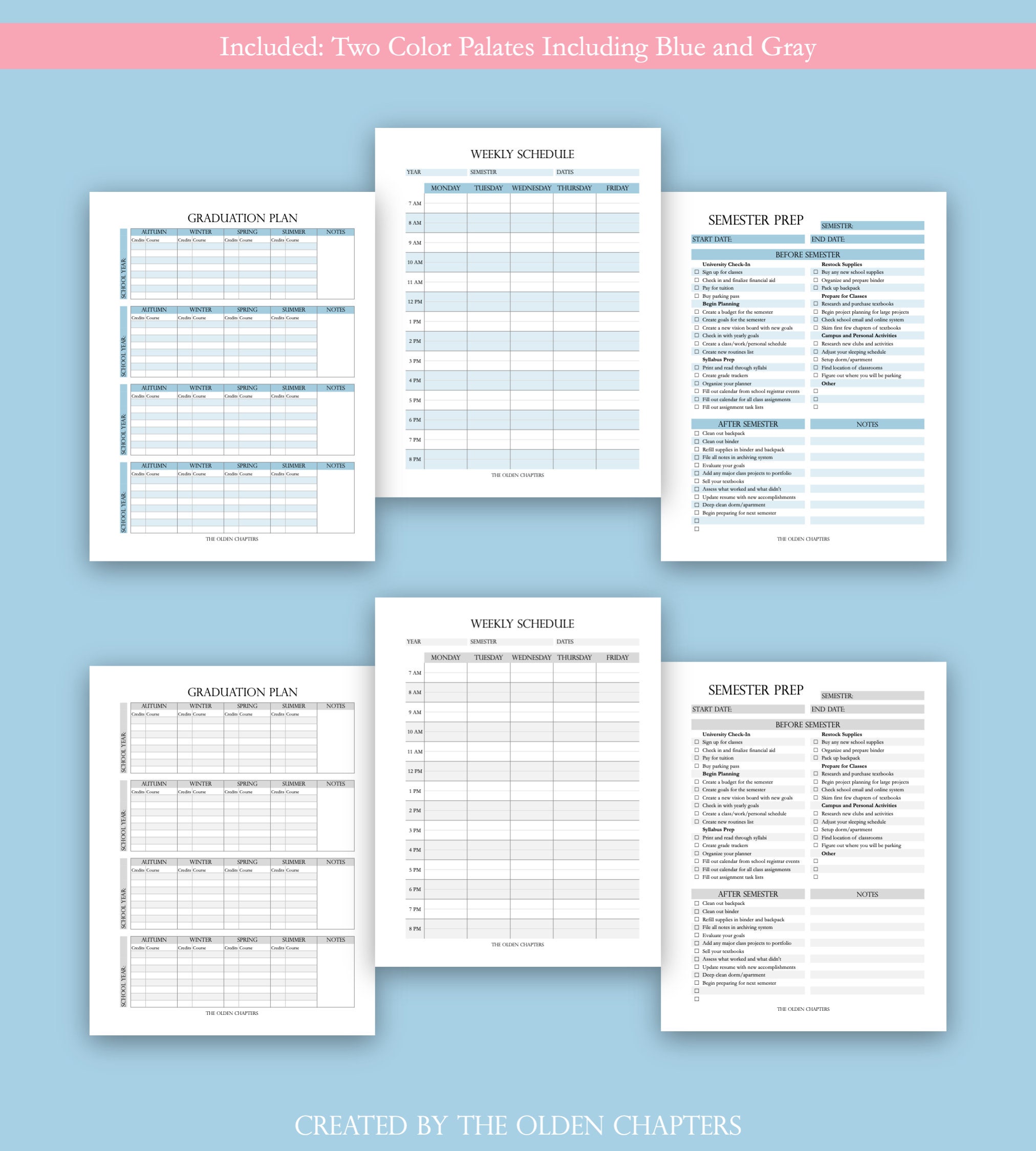 Back to School Workbook Bundle | Student Printable | College Homework ...
