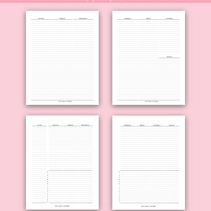 Undated Printable Planner Bundle | Minimal Planner Pages | Undated ...
