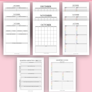 Quarter 4 Goal Printable Bundle | Quarterly Goal Planner | Digital Goal ...