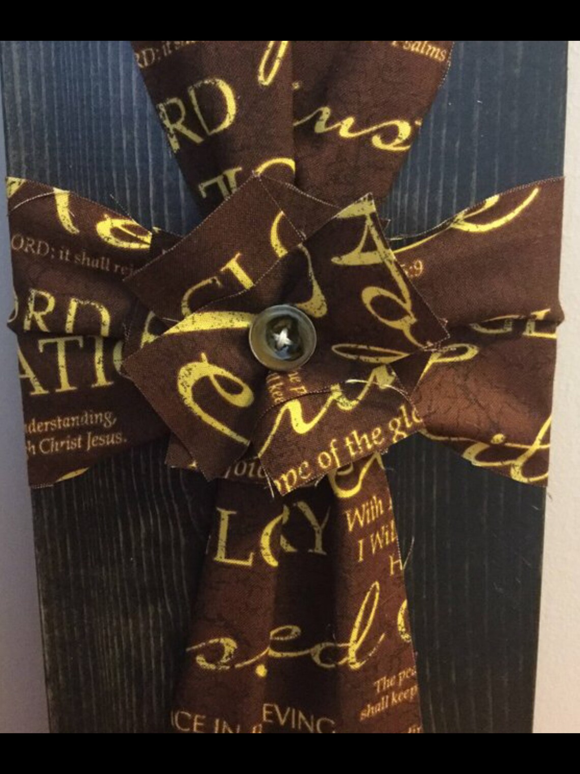 Fabric and Wood Cross - Etsy