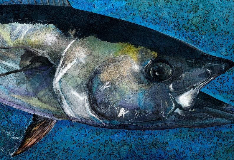 The Bluefin Tuna Painting - Etsy
