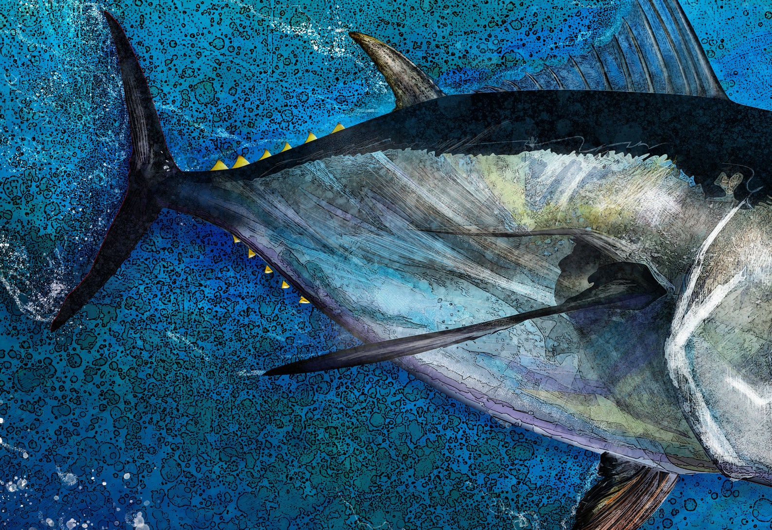 The Bluefin Tuna Painting - Etsy