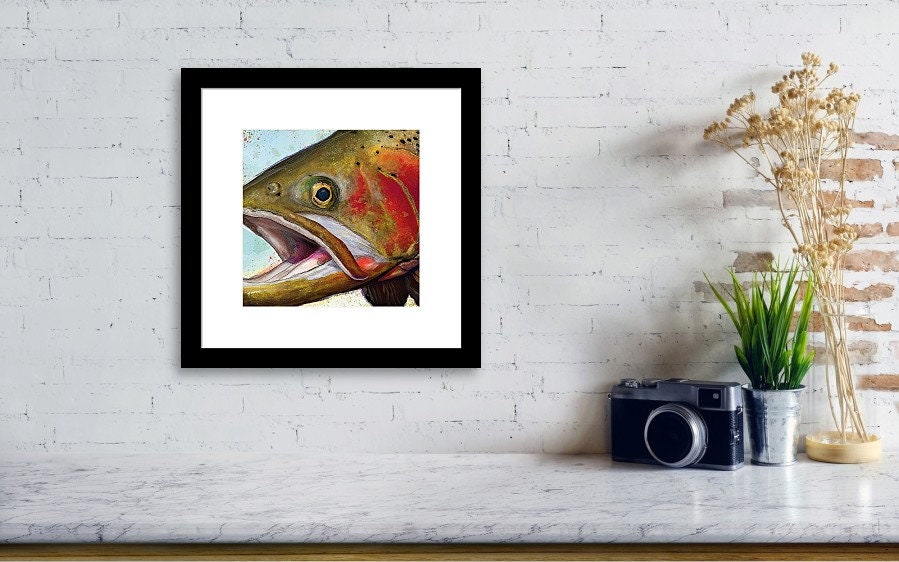 Greenback Cutthroat Trout Head Painting Giclee Prints - Etsy