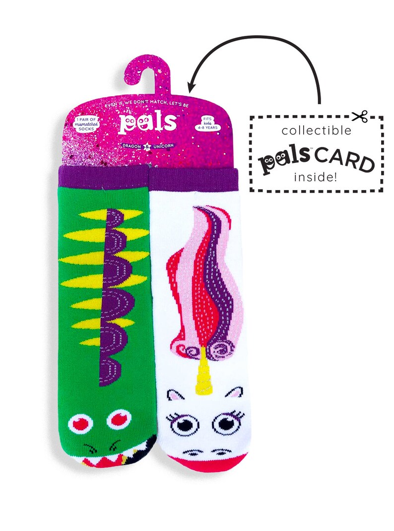 Dragon & Unicorn Mismatched Kids Socks Fun Socks Crazy - Etsy
