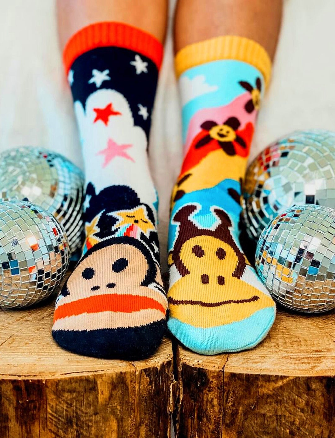 Julius & Clancy Mismatched Socks: Paul Frank 2000s Fashion - Etsy