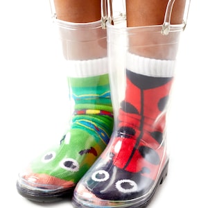 Peek-a-boots! Clear Rain Boots for Kids - Etsy