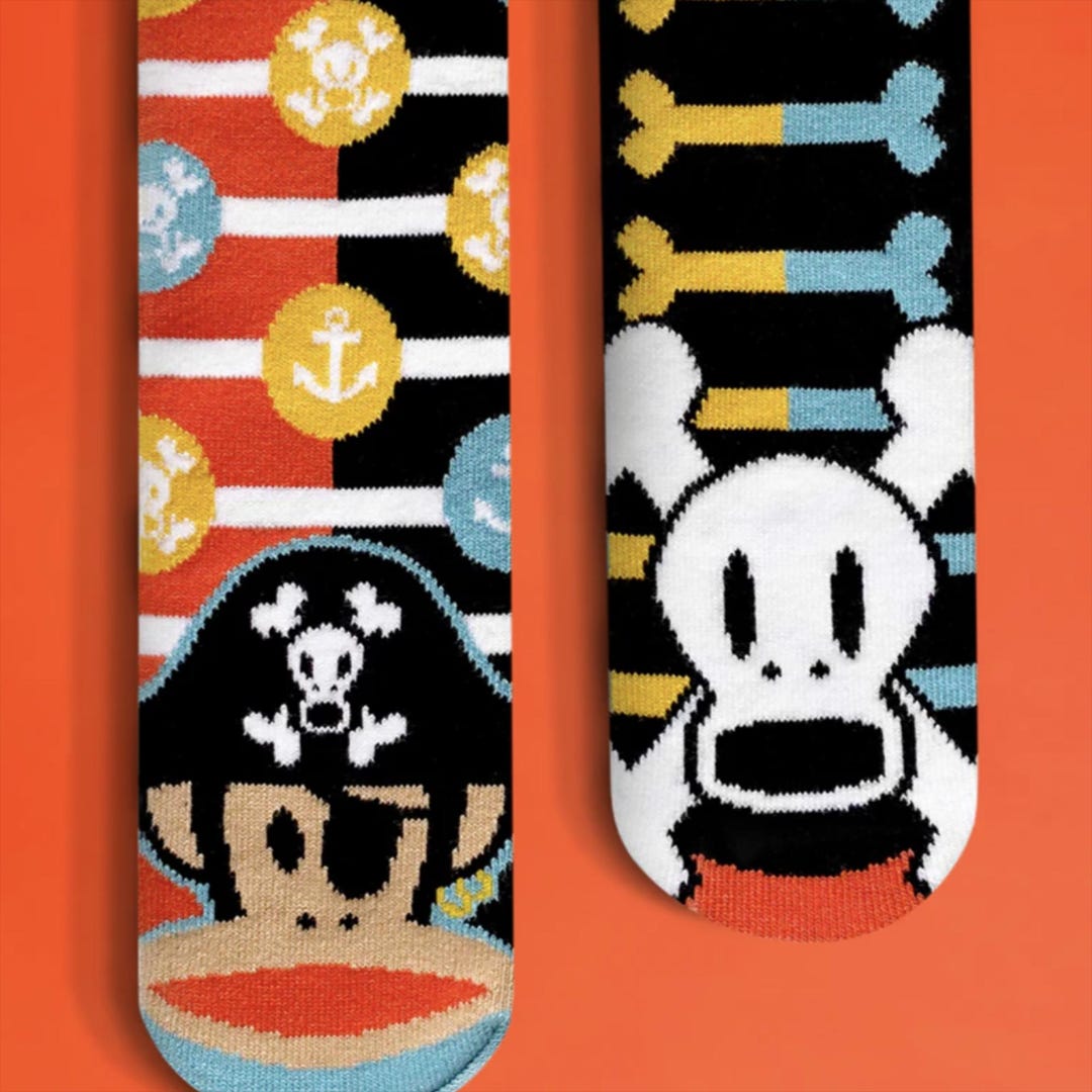 2000s Fashion Fun Paul Frank Mismatched Socks Pirate Julius & Skurvy ...