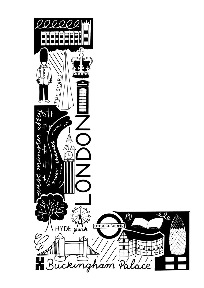 London Letter L, Instant Download - Etsy