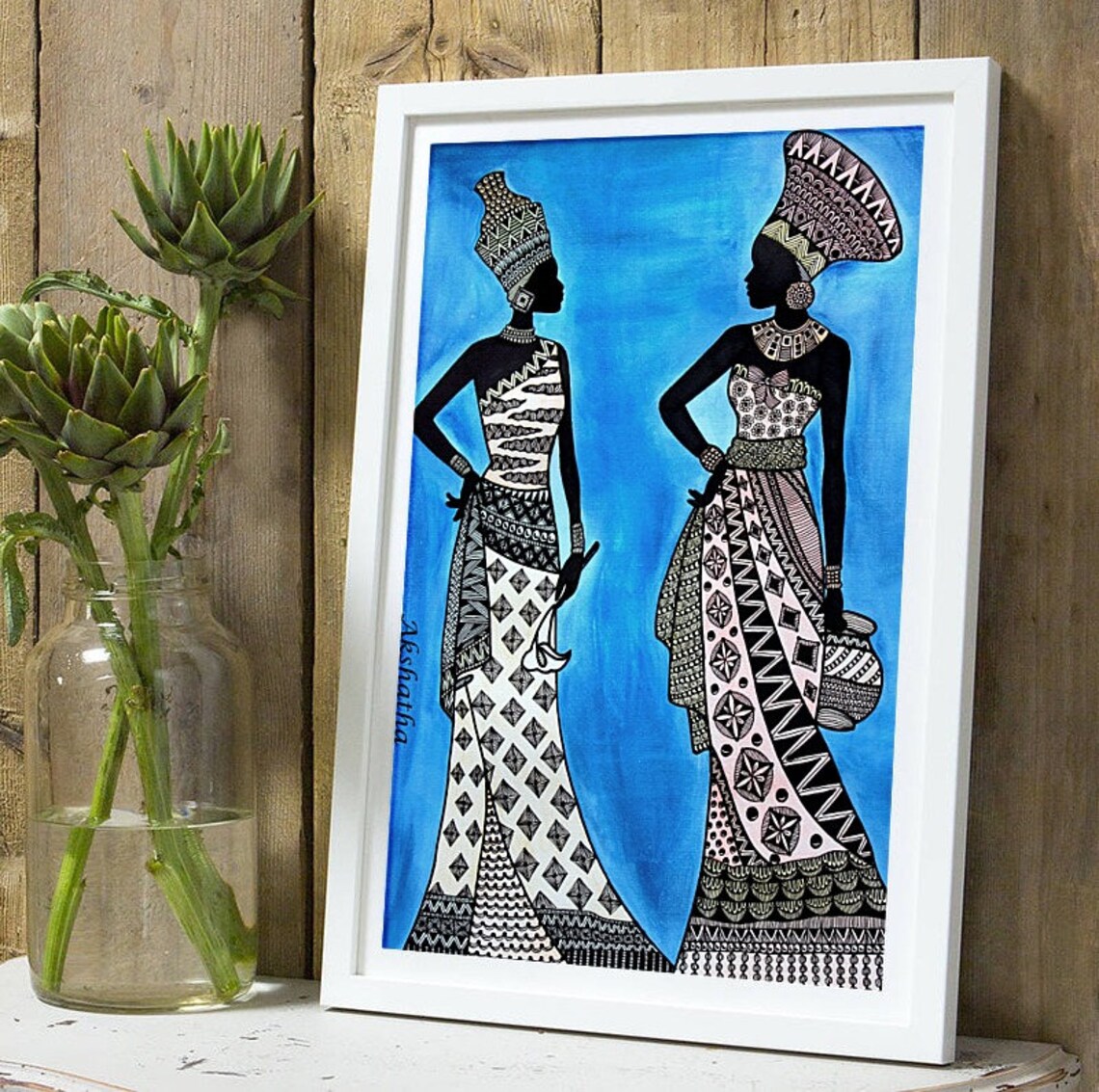 Ethnic African Zentangle Art Print - Etsy