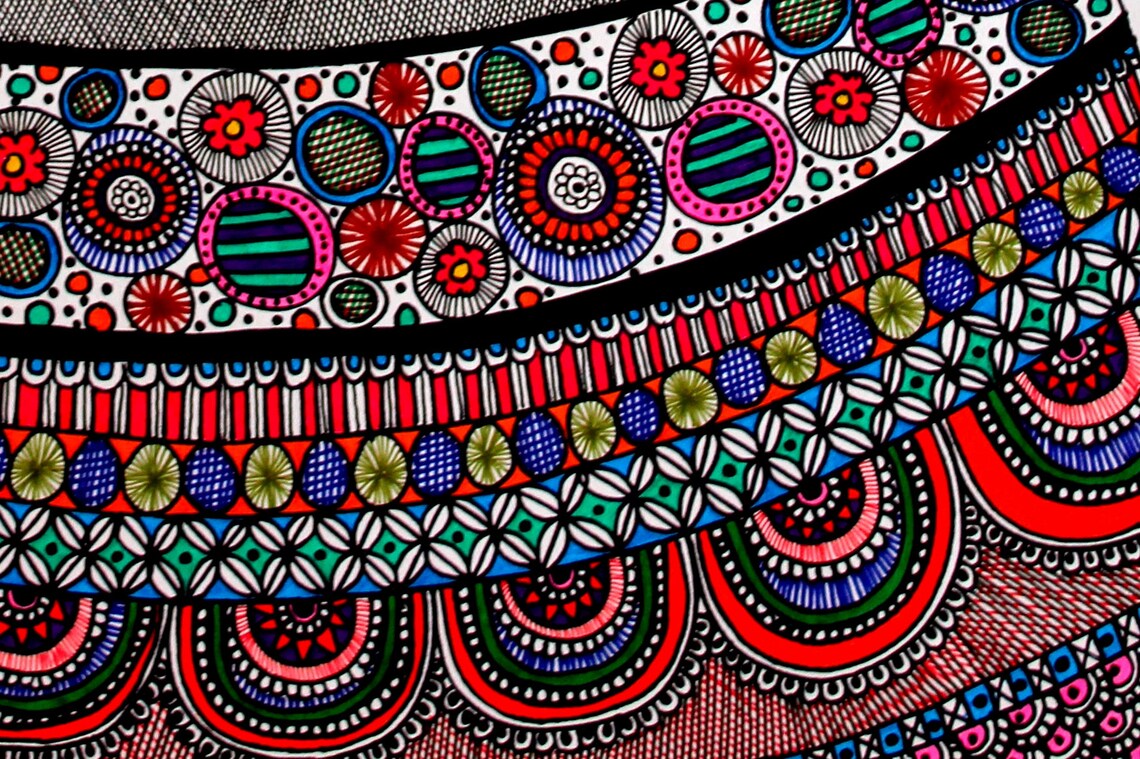 Buy Pretty Girl Zentangle Print Online in India - Etsy