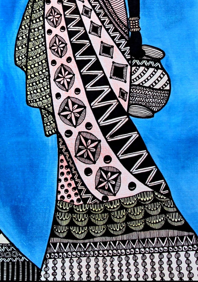 Buy Ethnic African Zentangle Art Print Online in India - Etsy