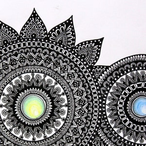 Tri Mandala Zentangle Art Print - Etsy