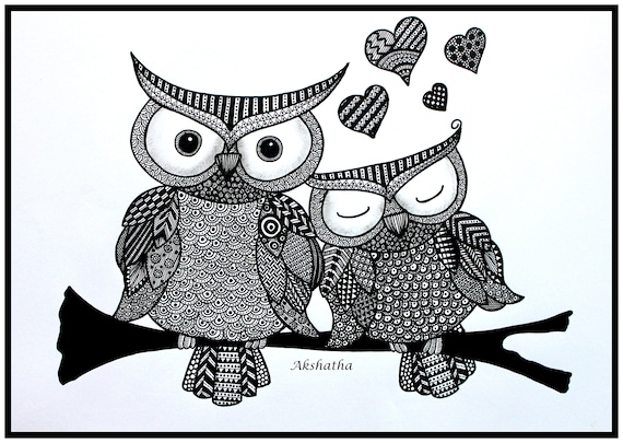 Zentangle Art Owl