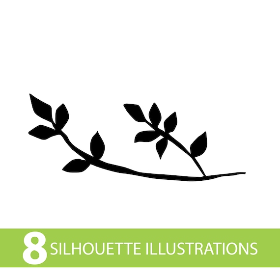 Ramo Di Albero Con Foglie Silhouette Png Ramo D'albero Vettoriale,