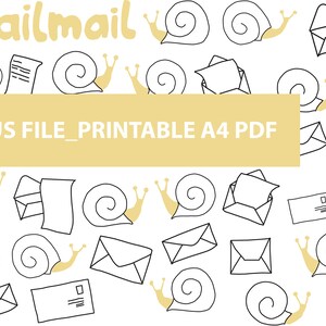 SNAIL MAIL Clip Art ILLUSTRATION, Instant Download in Svg Pdf Ai Jpg ...