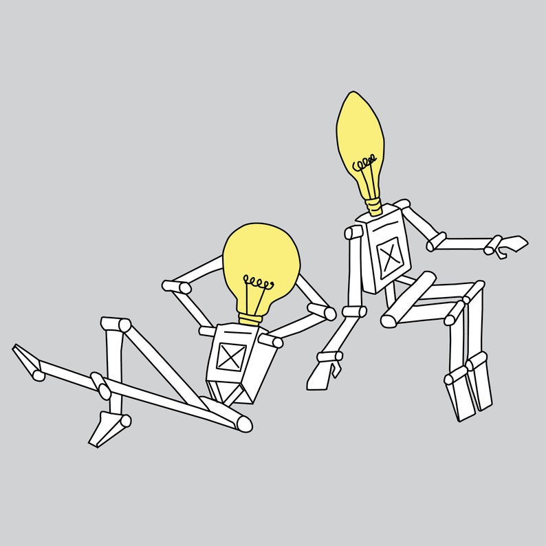 ROBOT Clip Art ILLUSTRATION Instant Download in Svg Pdf Ai - Etsy